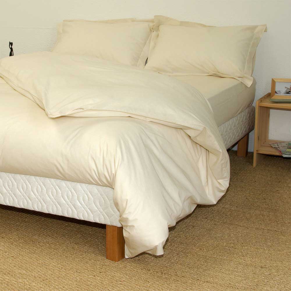 Linge de lit naturel en coton biologique